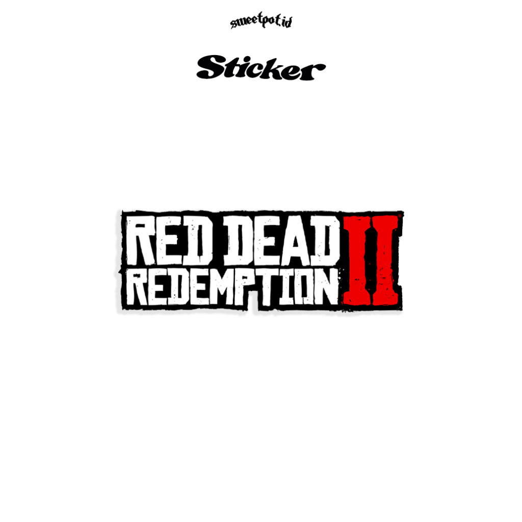 Red DEAD REDEMPTION STICKER / CASUAL STICKER / FOOTBALL CASUAL STICKER / AESTHETIC STICKER ...