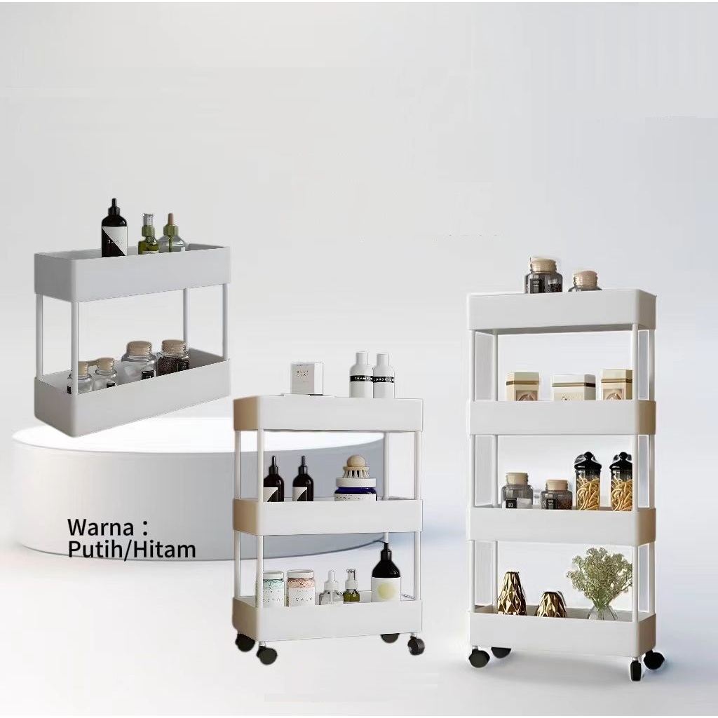 Ehunt - 2 Tier 3 Tier 4 Tier Trolley Rack | Wheeled Plastic Rack ...