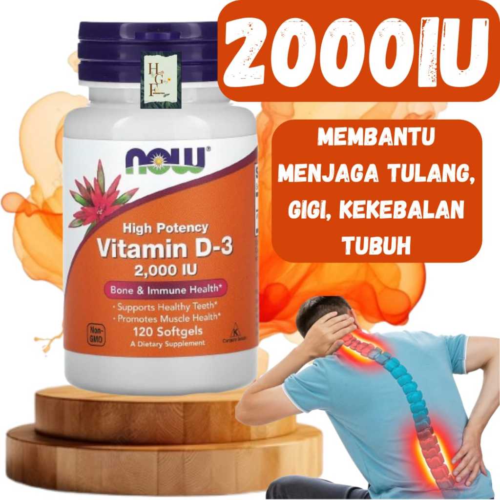 Now Foods Now Food Vitamin Vit D-3 D3 D 3 High Potency 2,000 IU 2000IU 2000 IU contains 120 ...