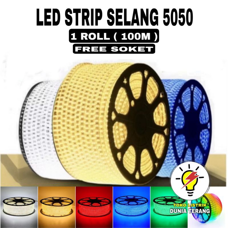 SMD 5050 LED STRIP LIGHTS 1 ROLL (100M) WATERPROOF INDOOR OUTDOOR ...
