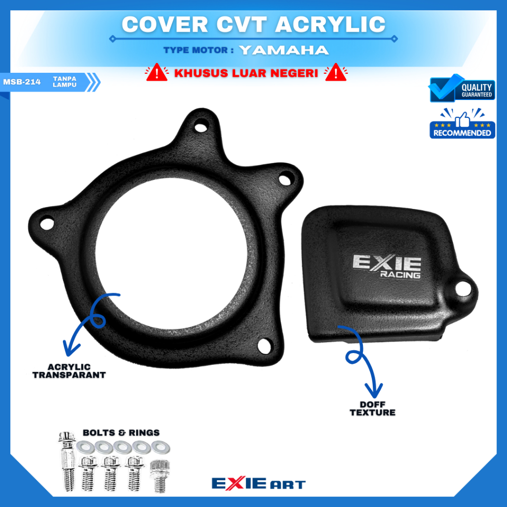 OUTSIDE THE COUNTRY ONLY - Transparent Acrylic CVT Cover for Yamaha ...