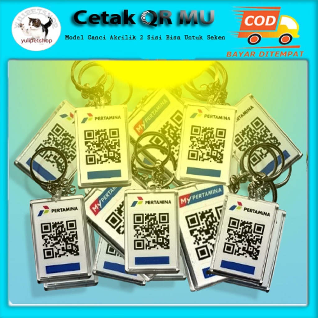 GANTUNGAN Yulipetshop My pertamina QR Pouch Print My pertamina Ganci ...