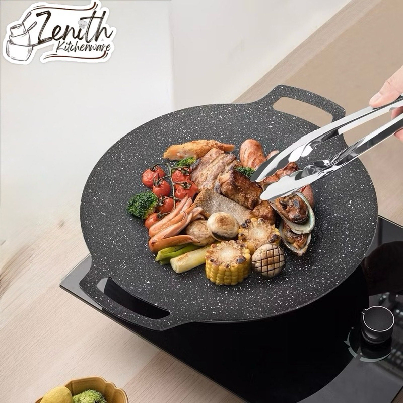 BBQ GRILL PLATE ROUND BBQ GRILL PLATE NON-STICK STEEL GRILL PLATE | Non ...