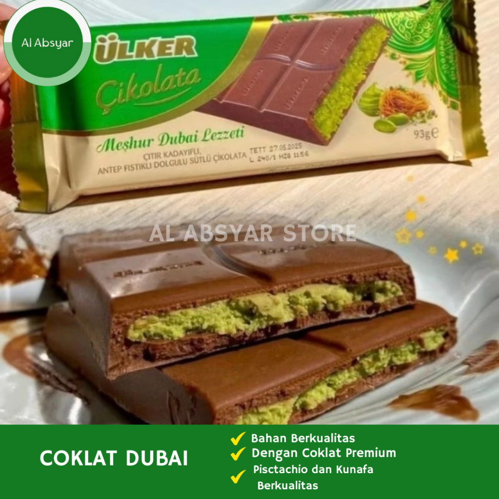 Chocolate DUBAI ULKER TURKEY VIRAL KUNAFE KUNAFA PISTACHIO CHOCOLATE ...