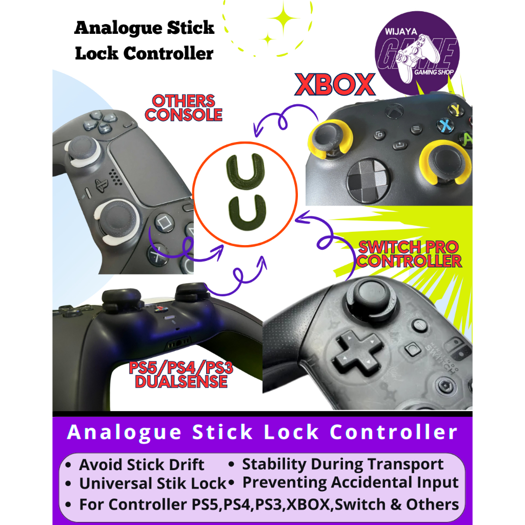 Analog Stick Lock Analog Lock Controller Dualsense PS5/PS4/PS3/XBOX ...
