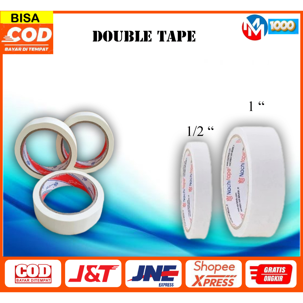 DOUBLE TAPE/DOBEL TIP 1/2 INCH & I INCH (1 Pcs) | Shopee Singapore