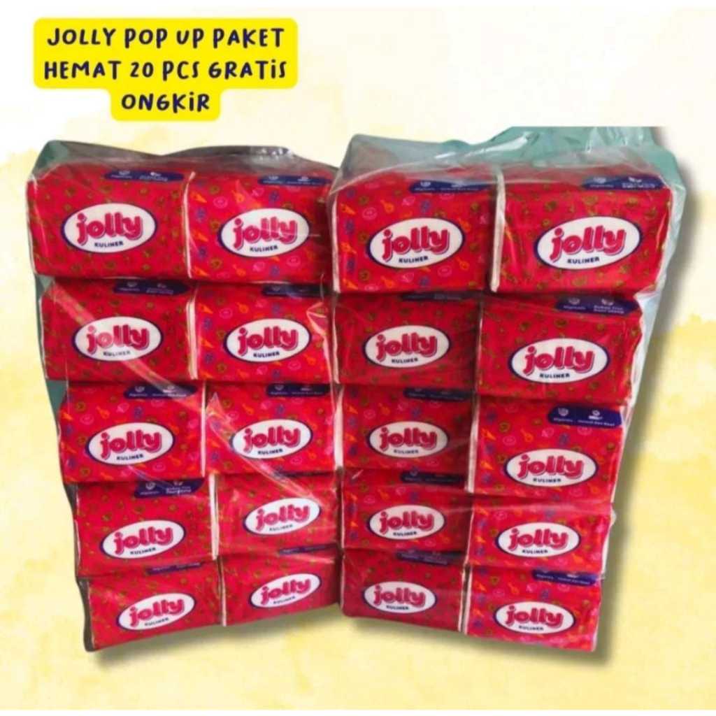 2 Jolly pop up tissues 200 sheets contains 20 packs | Shopee Singapore
