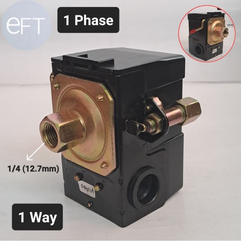 Automatic compressor one hole thread in 1/4 (Pressure switch) | Shopee ...