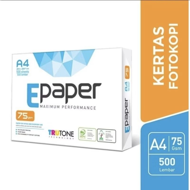 E-Paper HVS 75 GSM A4 Paper / HVS A4 photocopy Paper (price for 1 ream ...