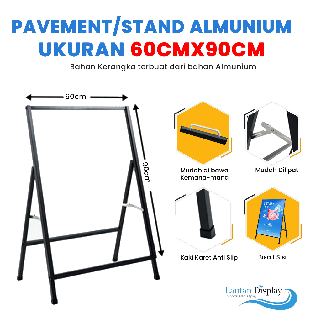 Standing Banner Folding Stand Banner Pavement Signage Sidewalk Aluminum ...