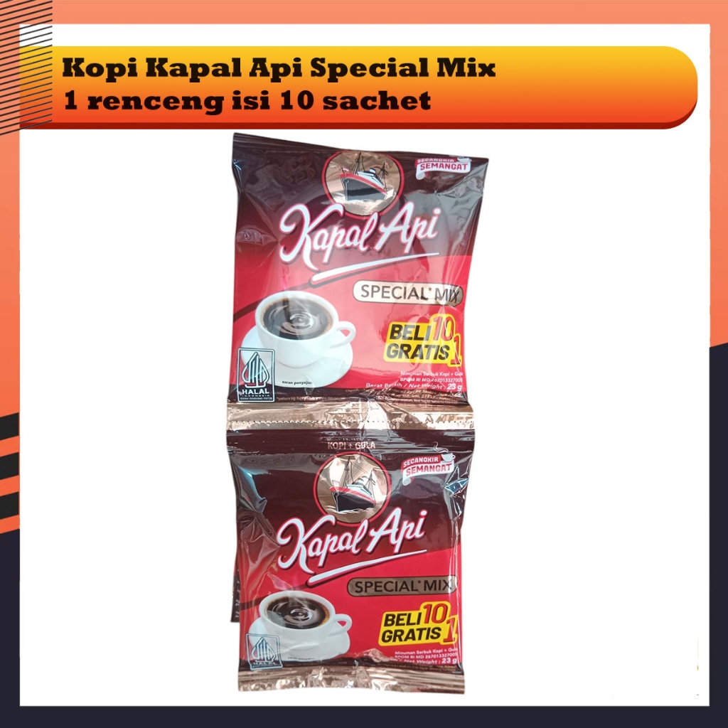 Kapal Api Coffee Special Mix @23gr 1 Plan Contains 10 Sachets | Shopee ...