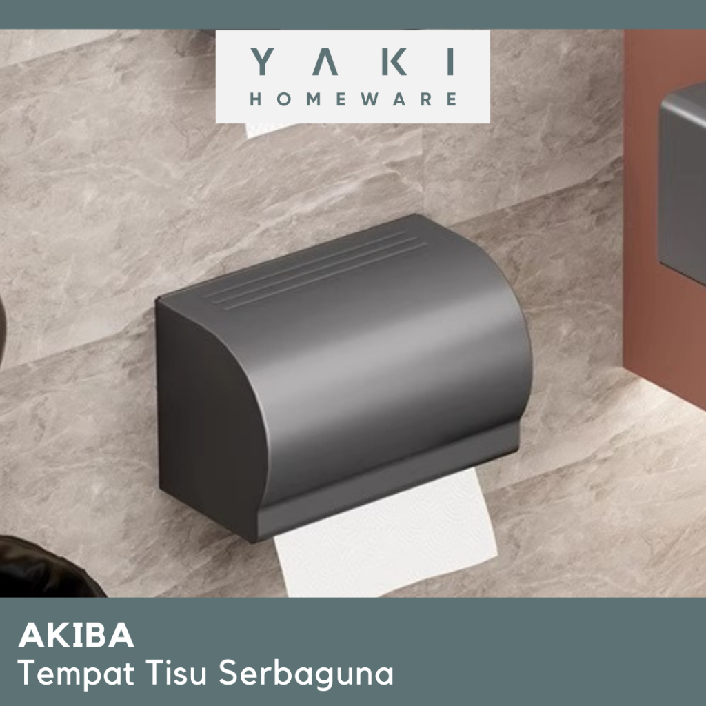 Yaki - AKIBA Minimalist WC Tissue Box Aluminum Roll Tissue Box Elegant ...