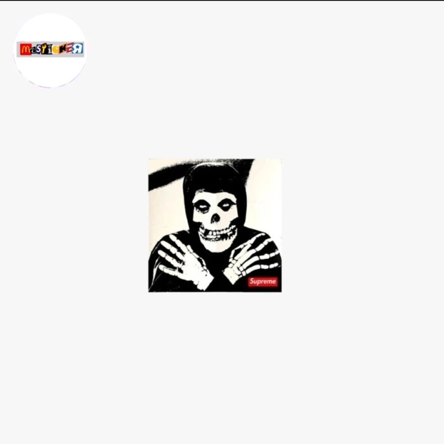 Misfits x Supreme fiend skull logo sticker band streetwear horror punk ...
