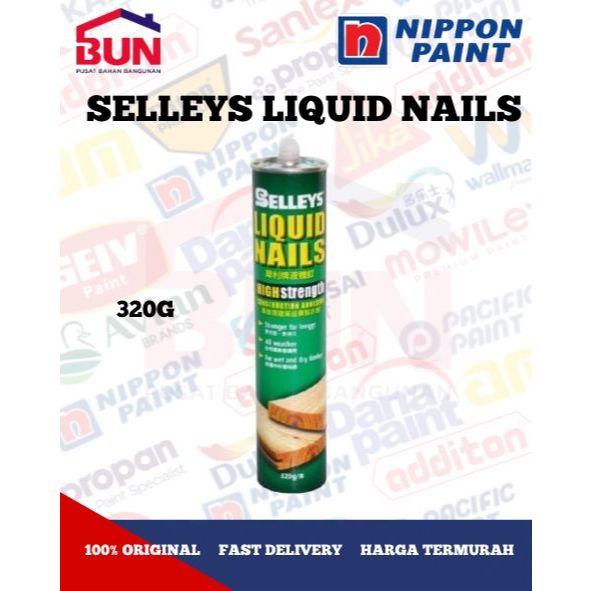 Selleys Liquid Nails Fast 320 Gram adhesive glue for wood concrete ...