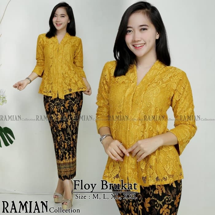 Modern Gold Brocade Floy Kebaya Suit and others/Kartini Floy Brukat ...
