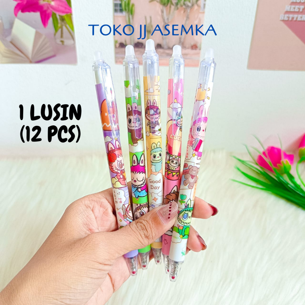 1 DOZEN (12 PCS) ERASEABLE CETEK PEN LABUBU PC-1797 PEN REMOVABLE ...