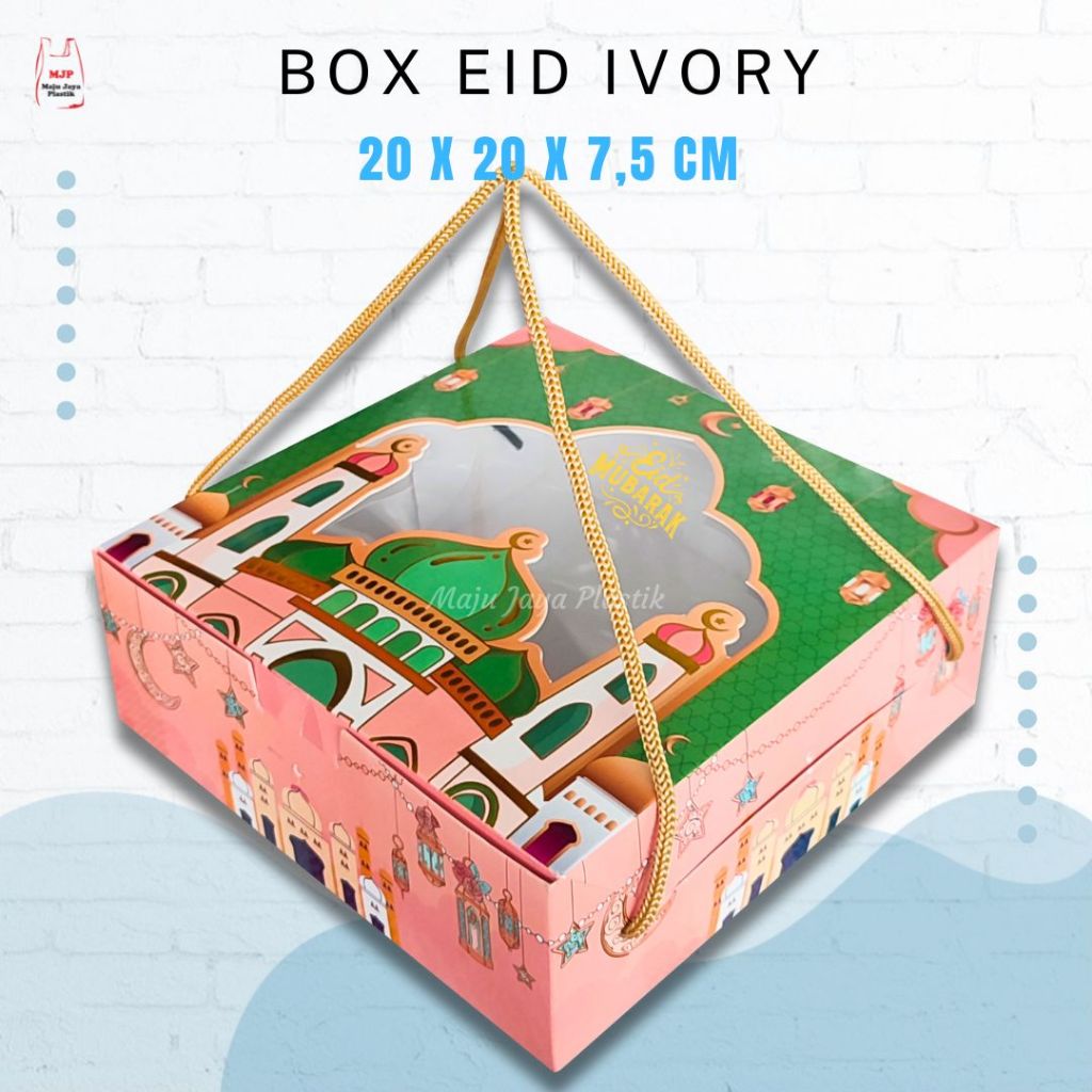 Eid Box 20x20x7 Eid Cake Hampers Box 22x22x8 Eid Al-Fitr Kraft Box Mica ...