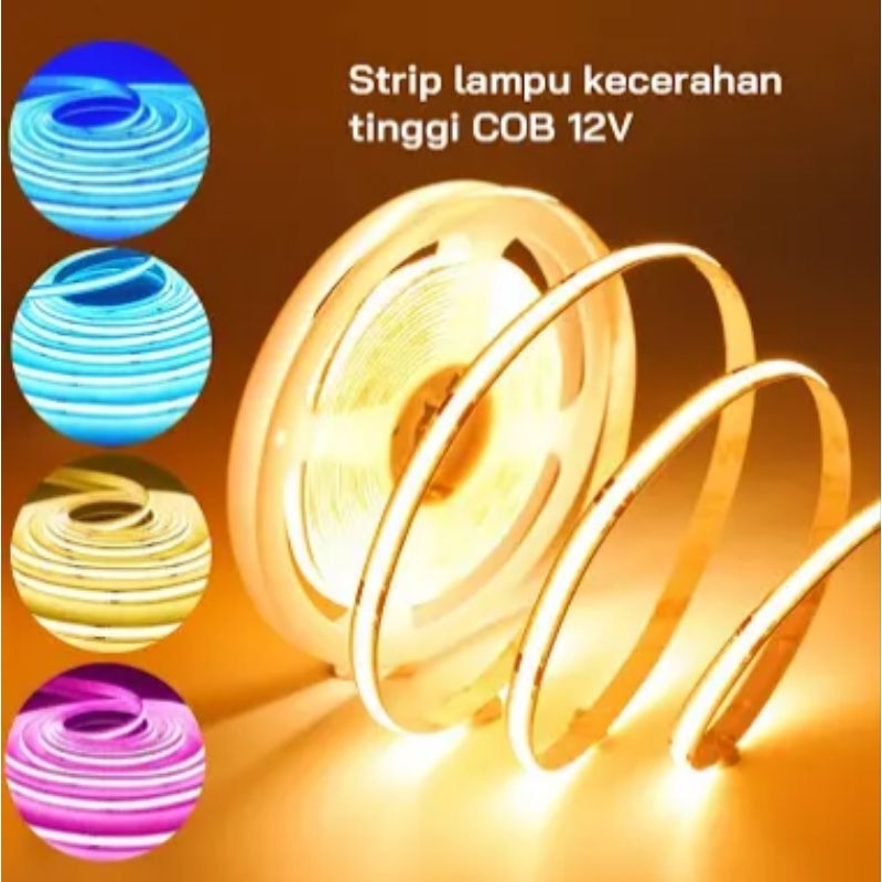 Yamasaki led strip COB 12v 320led 5mm 5meter dotless without dots ...