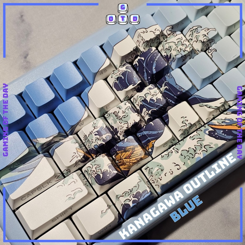 Kanagawa Blue | Cherry Profile Keycaps | Side Print Shine Through ...