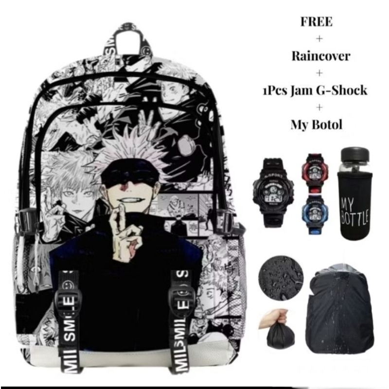 Bbs GOJO Satoru Children's Backpack Boys Bag Anime Character Jujutsu ...