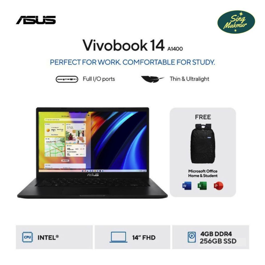 ASUS Vivobook 14 A1400KA-FHD421 Intel Celeron N4500 600 4GB/ 256GB ...