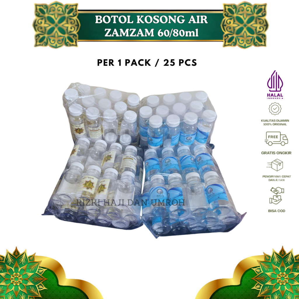 Zamzam Zam Zam Water Empty Bottle 60ml 25 Price By Hajj and Umroh ...