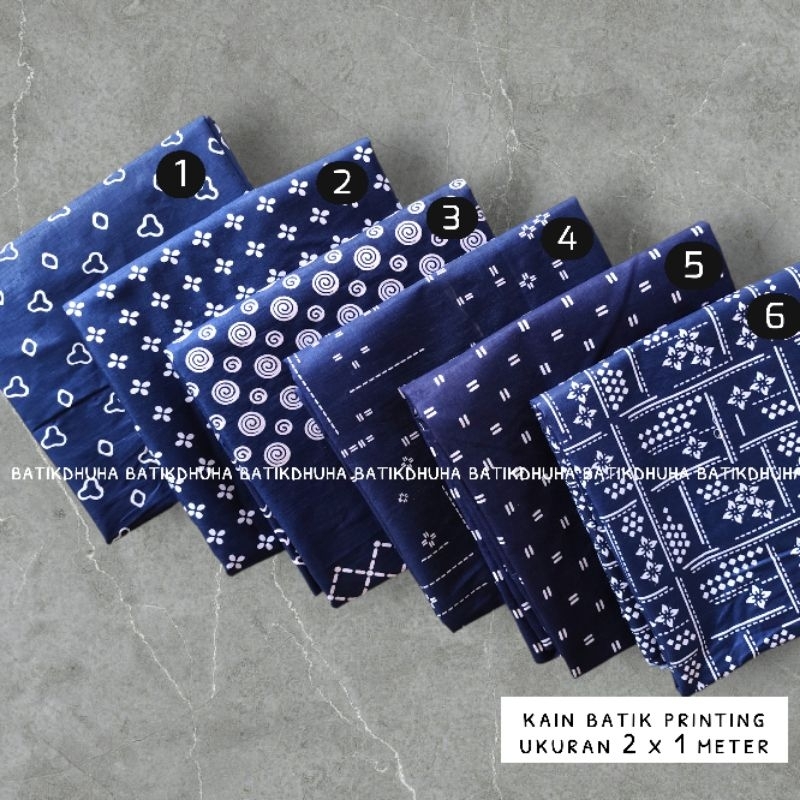 Navy blue printed batik cloth, latest navi motif batik | Shopee Singapore
