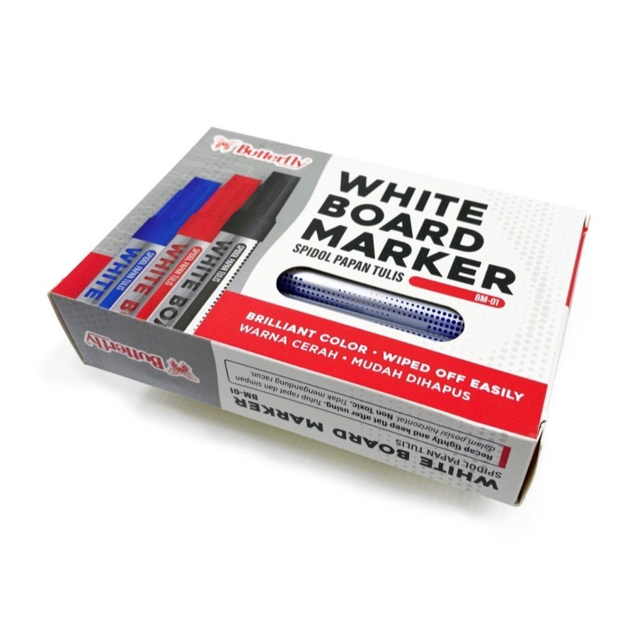 PUTIH Butterfly Whiteboard Marker - Whiteboard Marker ( Pcs ) | Shopee ...