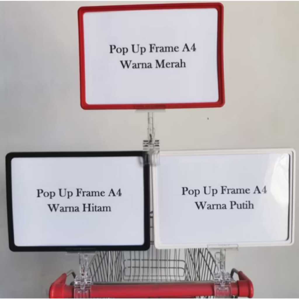 Pop Up Frame Promotion Board A4 Size Minimarket Supermarket Pole Clip ...