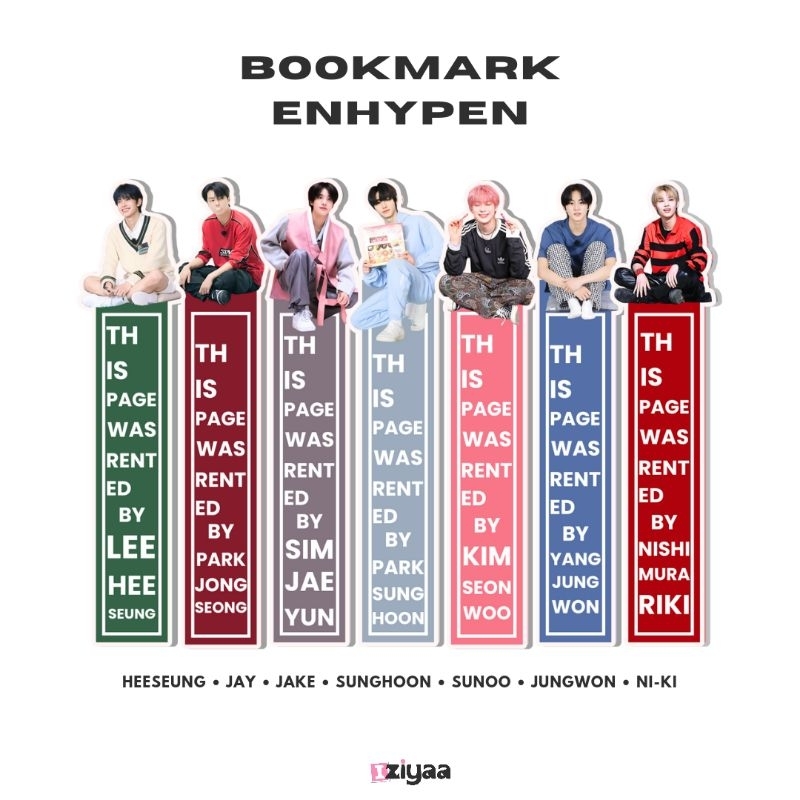 [CONTENTS Of 7 PCS] BOOKMARK ENHYPEN | Enhypen BOOK LIMITER | Enhypen ...