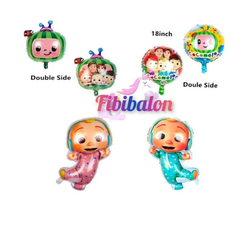 Cocobayi Foil Balloon Coco Melonn/Cocomelon Round Antenna | Shopee ...