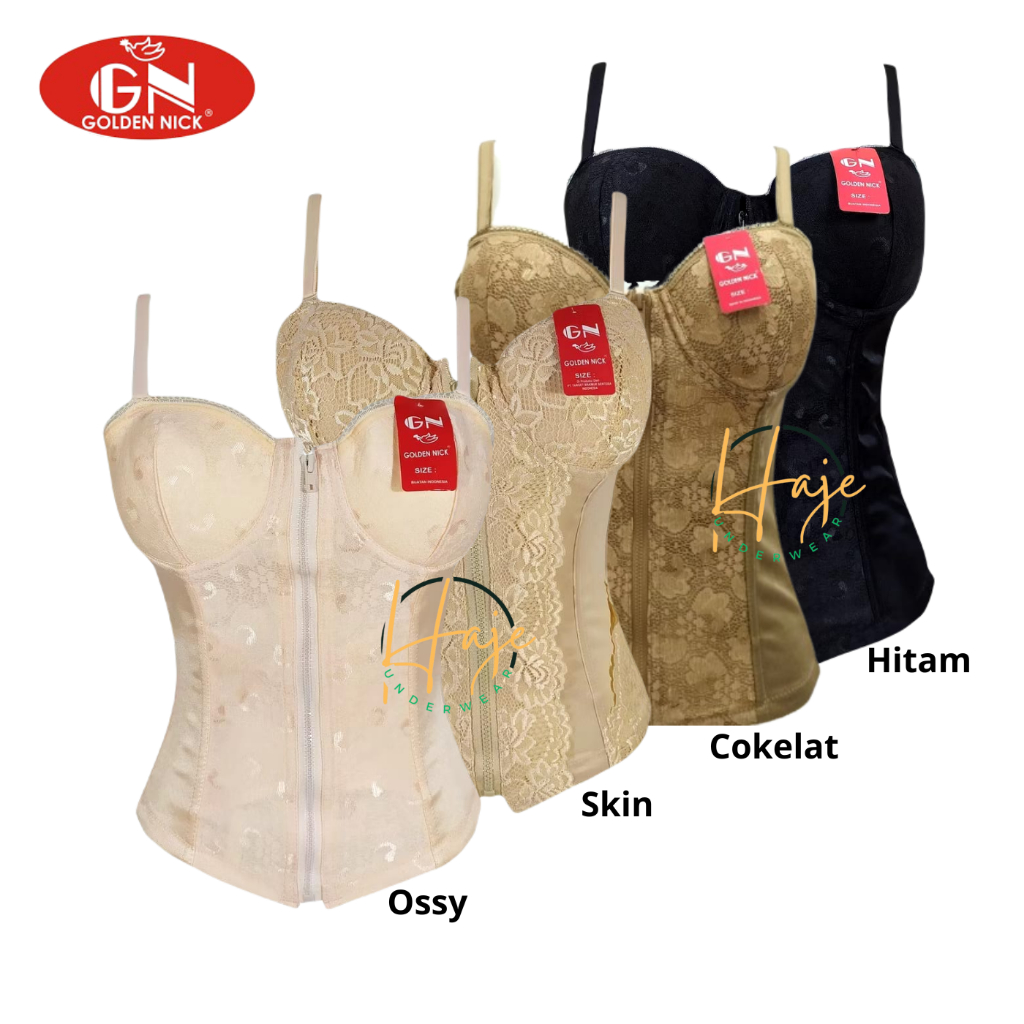 GOLDEN NICK Longtorso Premium Lace Camisole Corset Bra Slimming ...