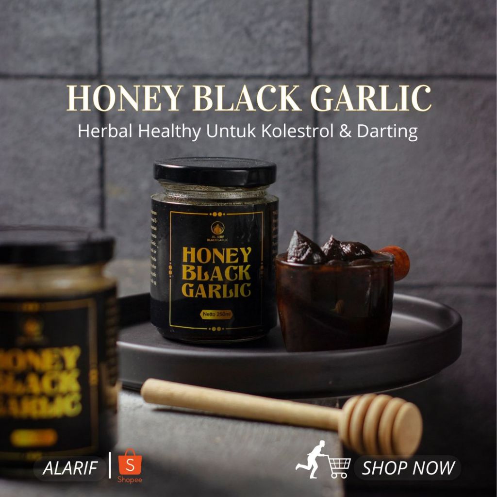 HITAM Original Pure Honey Black Garlic Alarif Black Garlic | Shopee ...