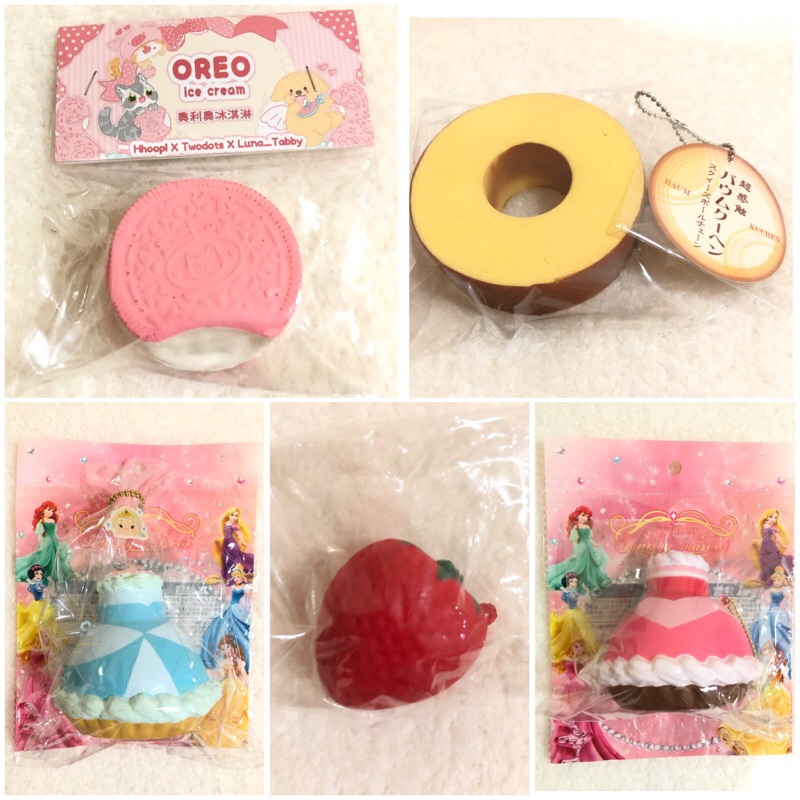 Squisy Oreo Pink Luna Tabby, Squishy rare Baumkuchen, Squishy Princess ...