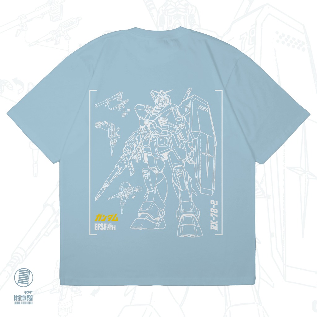 Gundam RX 78-2 EFSF T-Shirt Anime Manga Wibu Japan T-Shirt Cotton ...