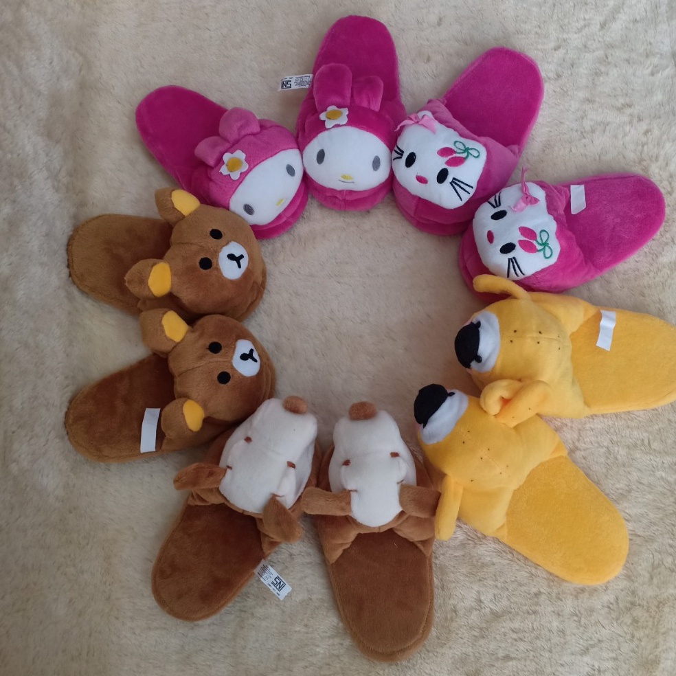 CODE B8U DREAMTOYS96 Room Slippers Minnion Doll Head Slippers Melody ...