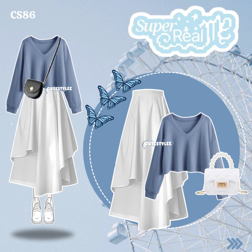 One Set 3in1 Korean New Sweater Crop Waffle Stacking Sling Bag Jelly ...