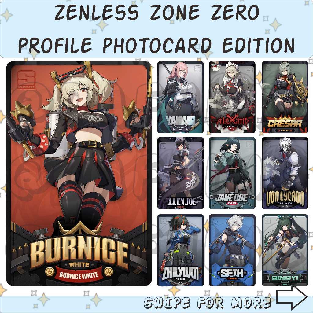 Zenless ZONE ZERO PROFILE PHOTOCARD ANIME | Shopee Singapore