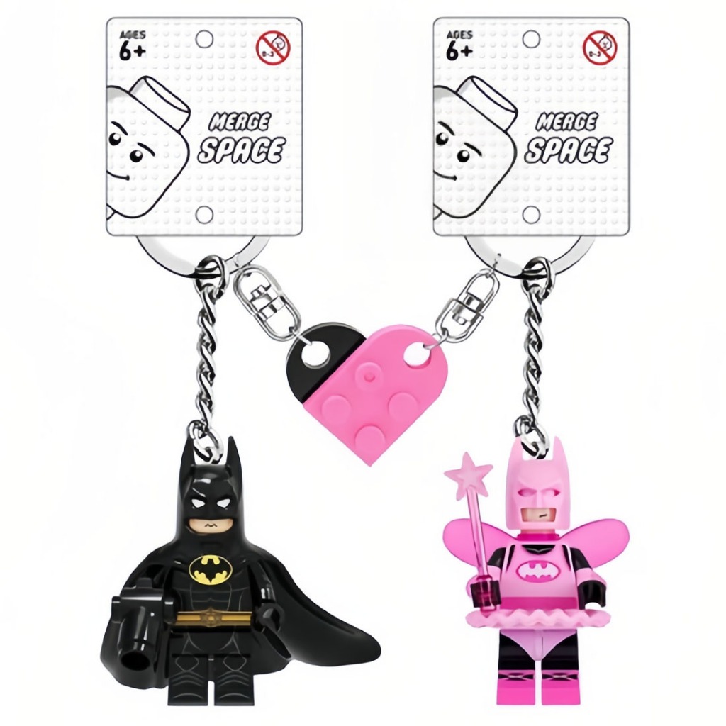 GANTUNGAN Merge Matching Cute Keychains Batman & Fairy Batman /Couple ...