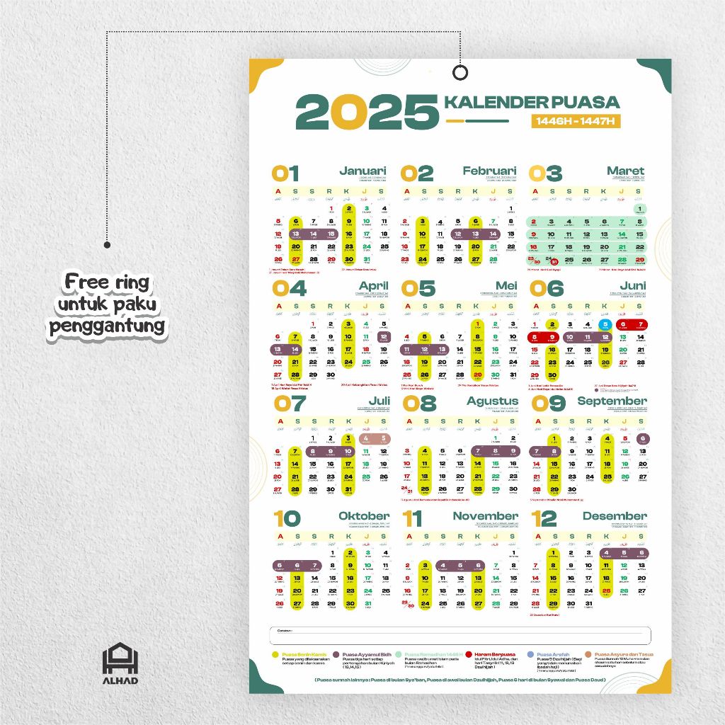 Fasting Calendar 2025 I Complete I A3+ Size I A03 | Shopee Singapore