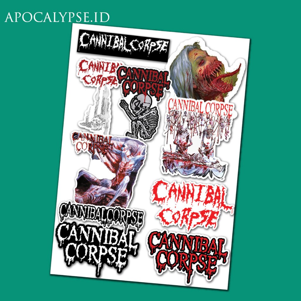CANNIBAL CORPSE LOGO - STICKER PACK CUTTING / STICKER DEATH / BLACK ...