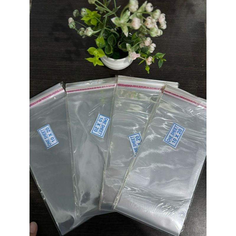 Opp plastic one sheet/sheet 10x20 24 micron thick (1 pack contains 100 ...