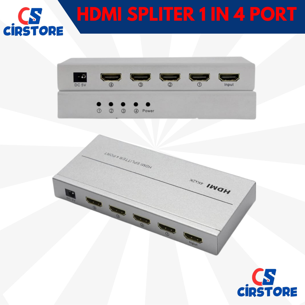 Hdmi Splitter 4 Port (GOOD) Aluminum / 1 Input to 4 Outputs Support 4K ...