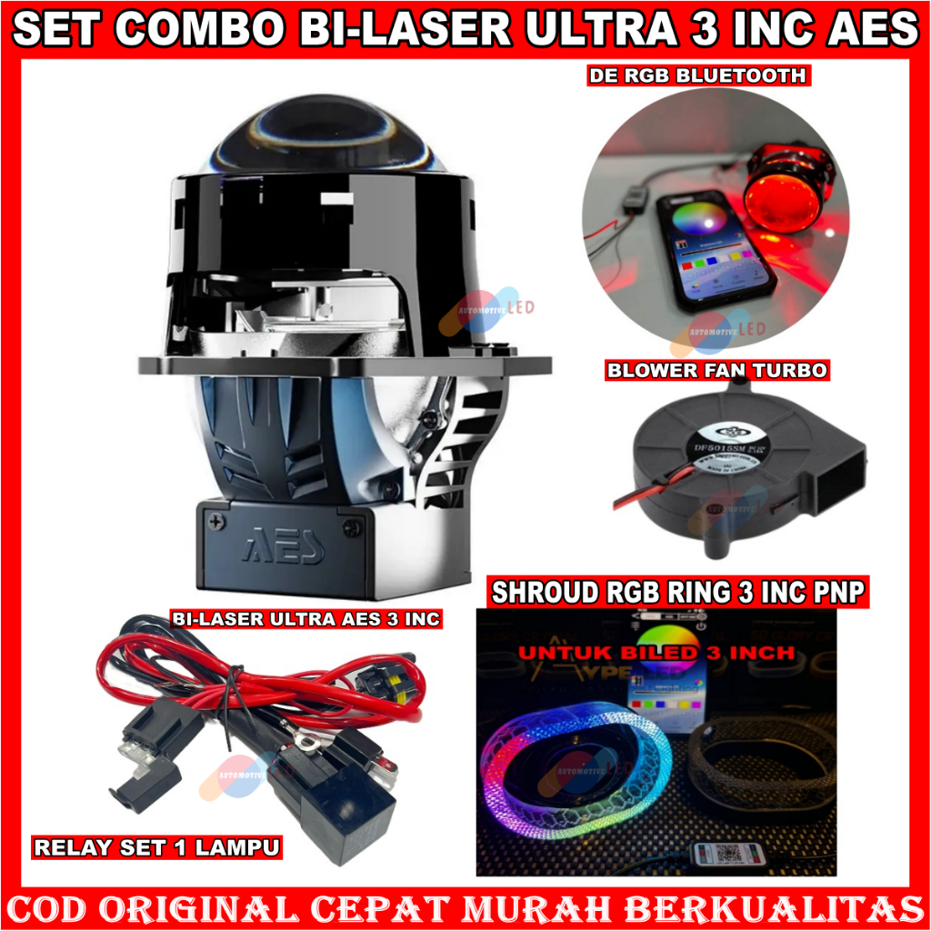 Original BILED BI-LASER PROJETOR AES ULTRA 3 INCH TIR TECHNOLOGY 75 ...