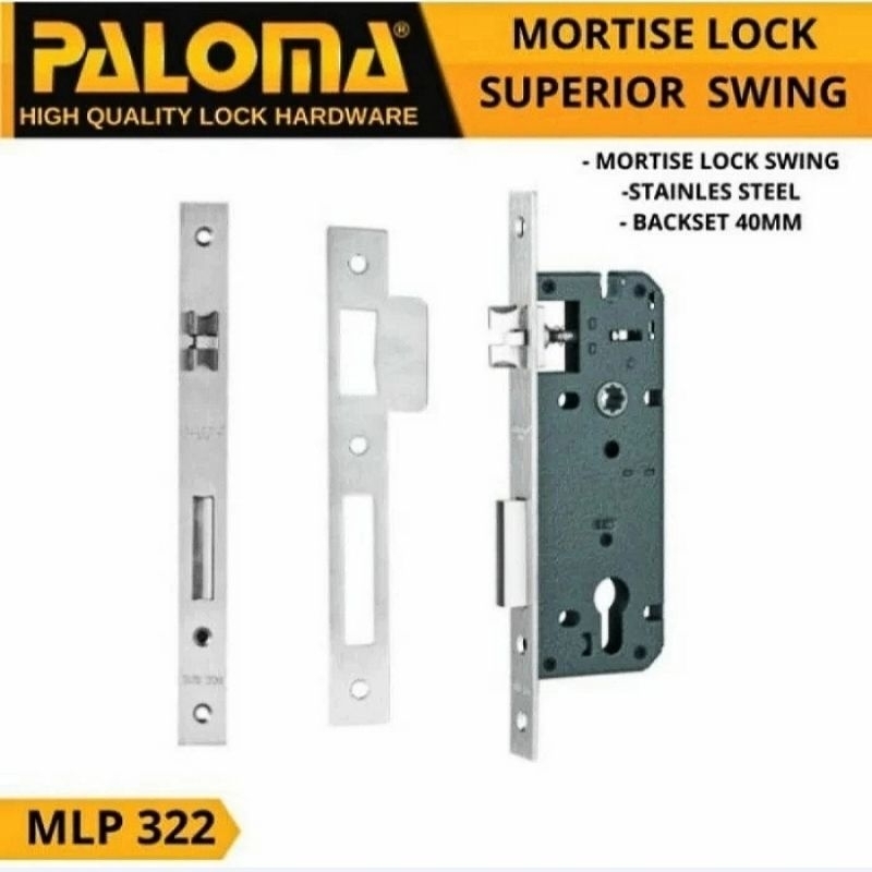 MESIN Paloma MLP 322 SUPERIOR Lockcase Mortise Lock Body Swing Door ...