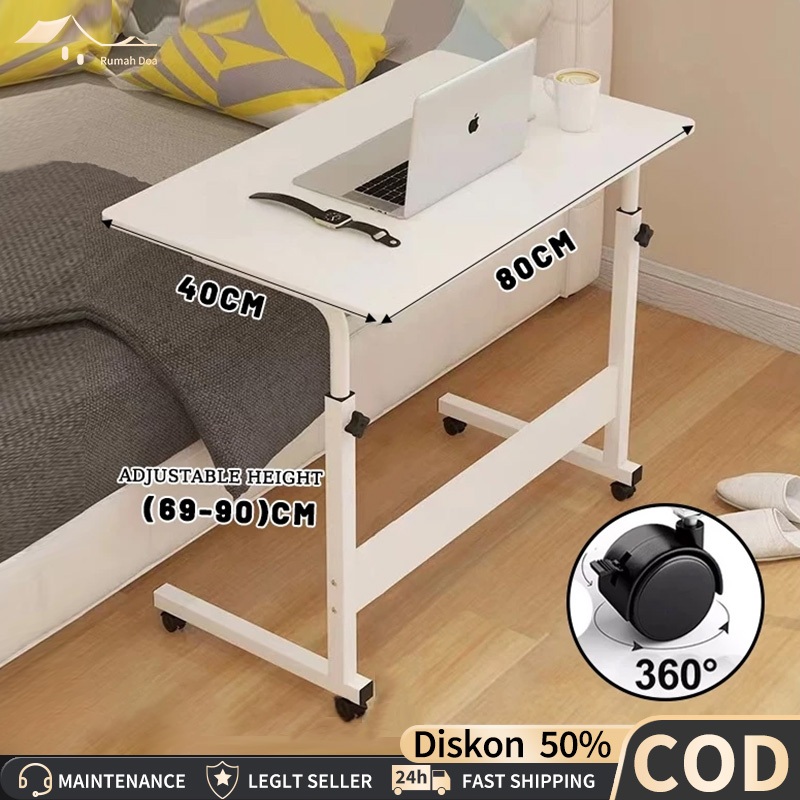 Portable Adjustable Laptop Table Study Table With Wheels Study Table ...