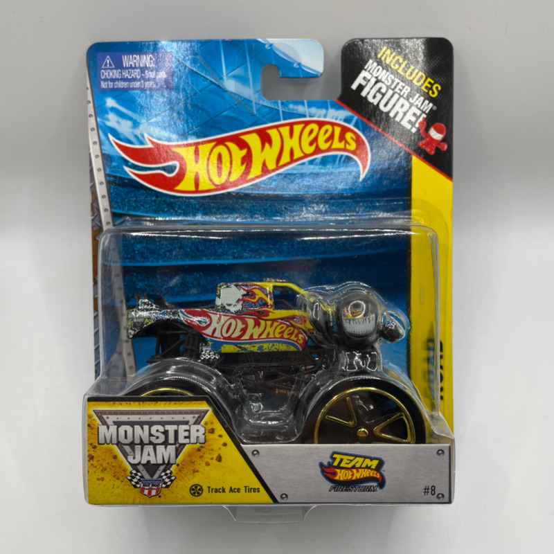 Monster Jam Team Hot Wheels Firestorm Track Ace Tires Racing 1:64 ...