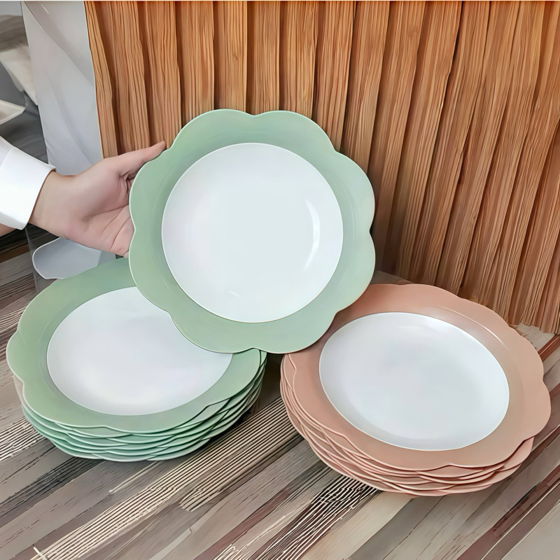 Asian FLOWER PLASTIC DINNER PLATES MOGE 10 inch ASIAN MULTIPURPOSE ...