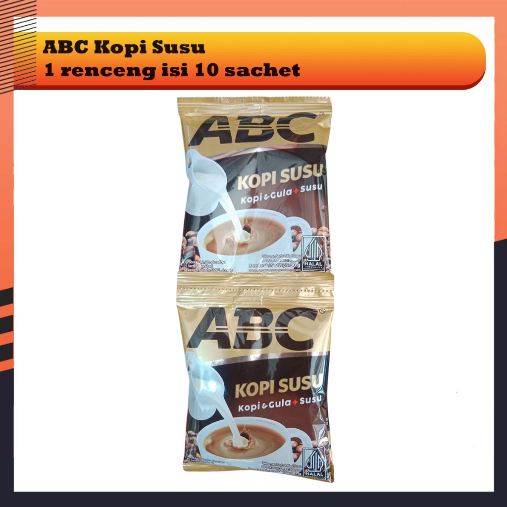 Abc Coffee Milk @30gr 1 Plan Contains 10 Sachets | Shopee Singapore