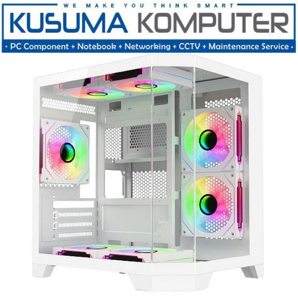 Pc Raptor Aqua Tank White Micro ATX Gaming Case | Shopee Singapore